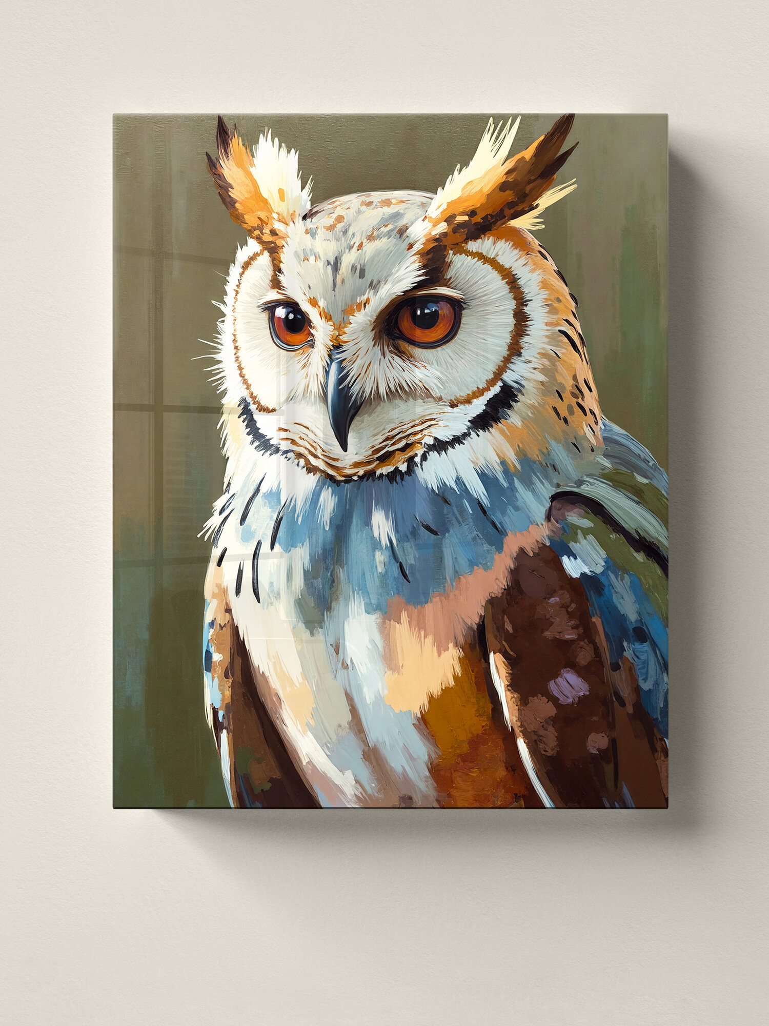 Картина PosterMarket "Филин, хищник" на стекле , 40 x 50 см.