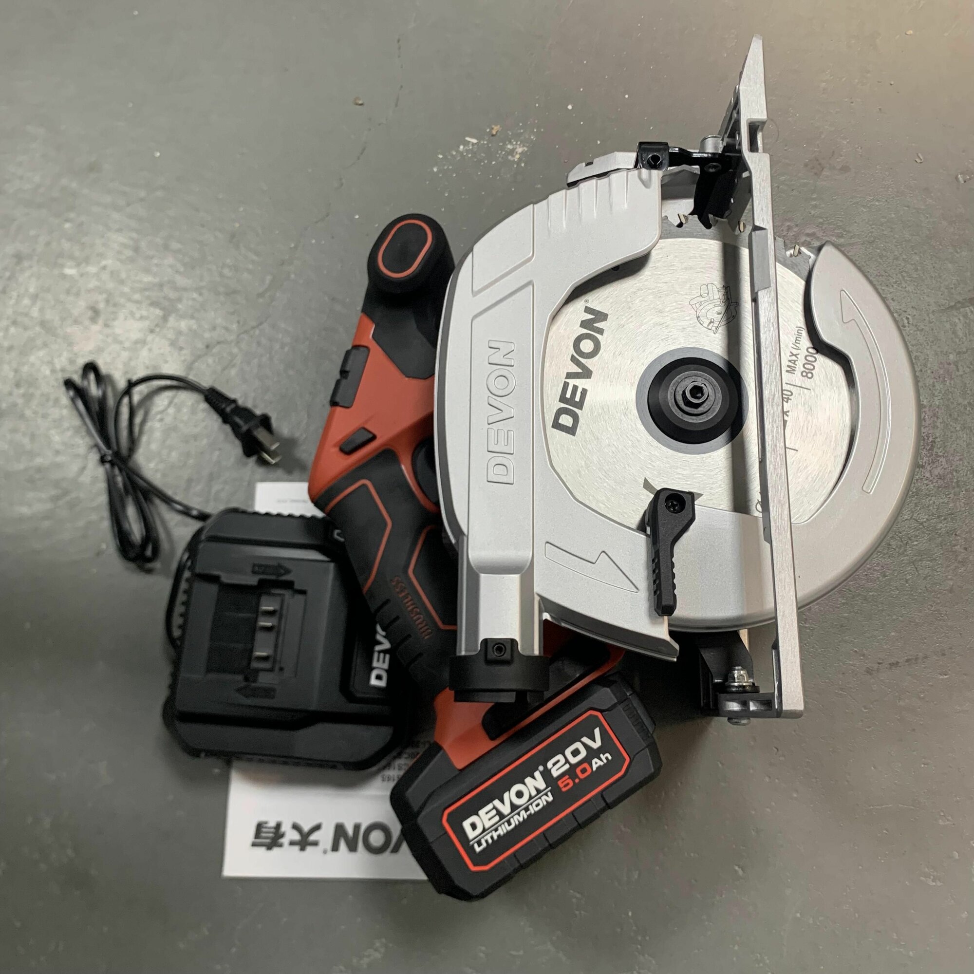 DEVON 20V литий - электрический многофункциональный столяр ручная щелевая круглопила без щетки 5419 Домашняя 165 / 185 мм 5.0AH