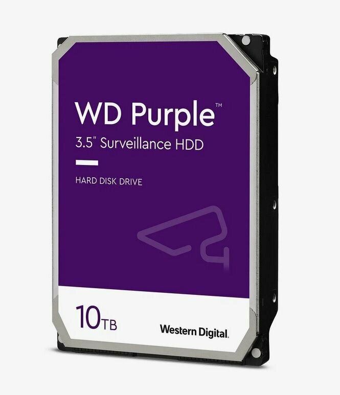 10Tb Жесткий диск Western Digital WD Purple 10 ТБ WD100EJRX, HDD, 3,5"