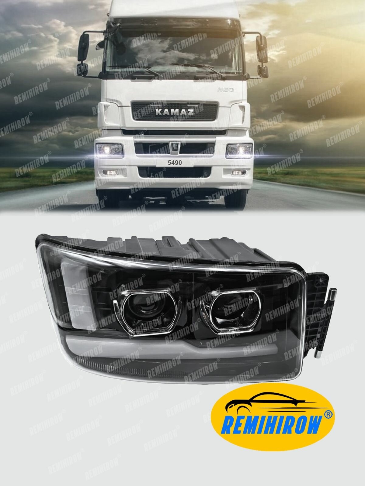 Фара автомобильная, Светодиодная, 2 шт, арт. LX470 1998-2007 (левая + правая)