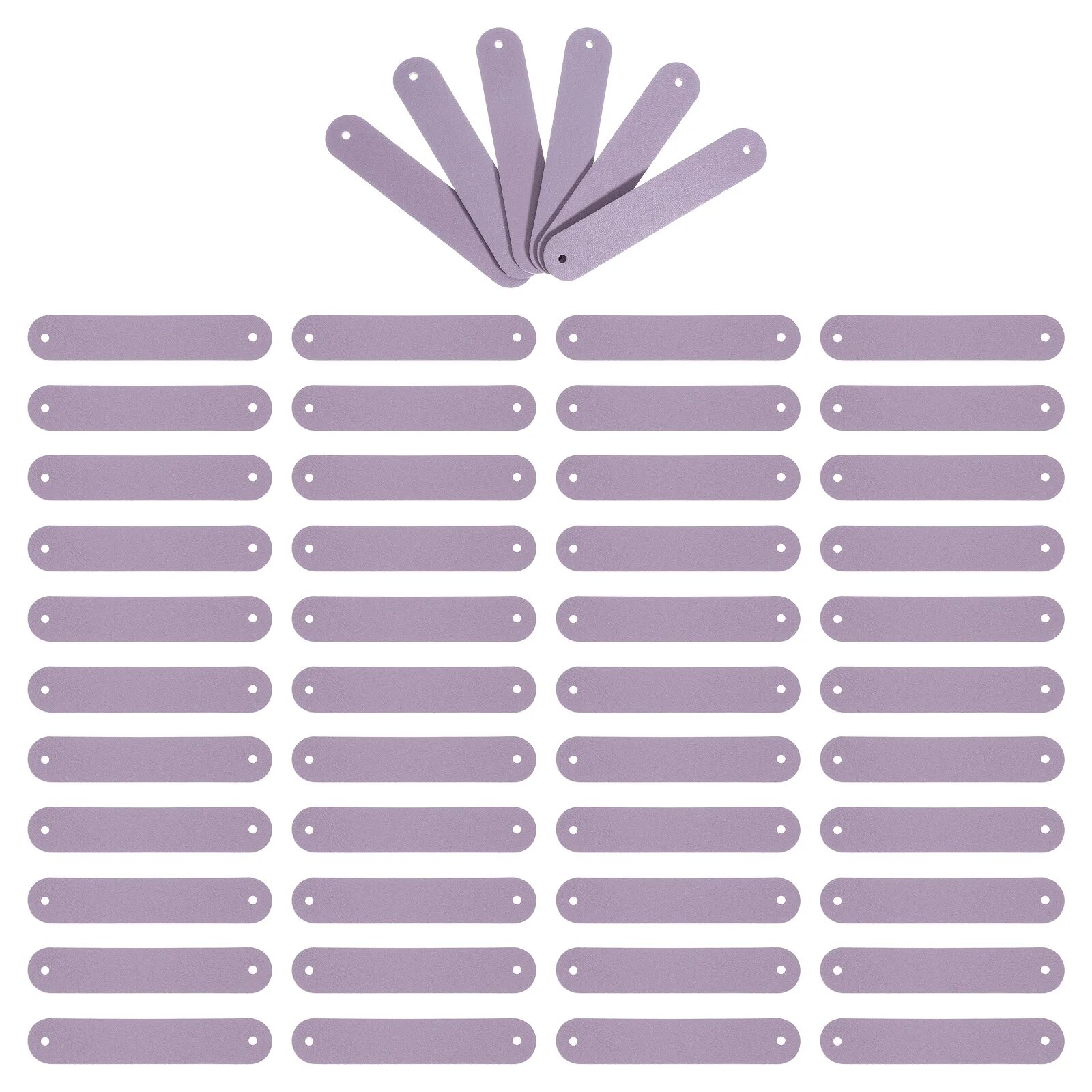 UXCELL Искусственные кожаные бирки с 2 отверстиями, 50 шт Purple