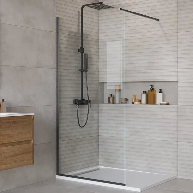 Душевая перегородка BelBagno Kraft 90 см, стеклянная