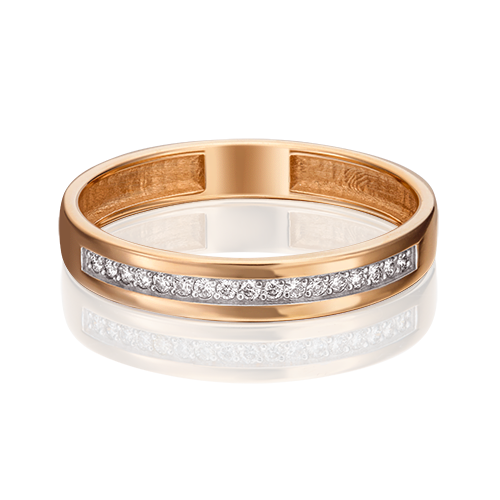 Кольцо, красное золото, 585 проба, бриллиант