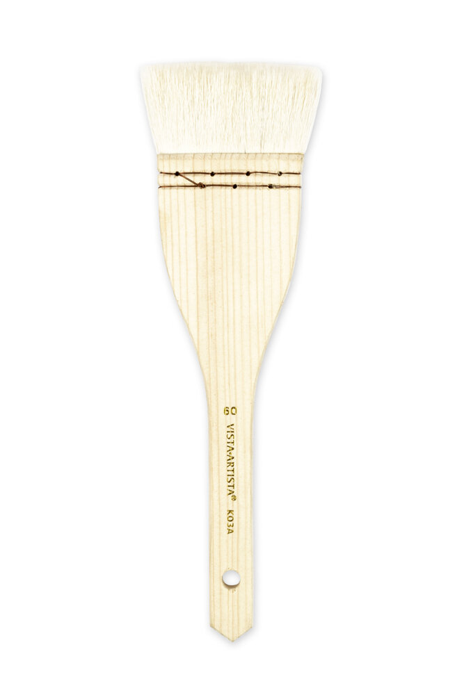 Кисть коза "VISTA-ARTISTA" Hake 8320F-60 флейц короткая ручка №60