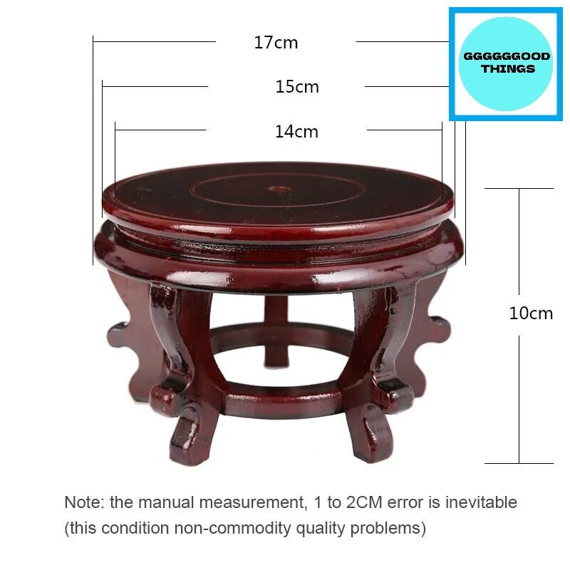 Деревянный подставка для ваз ручной работы, 14x10cm