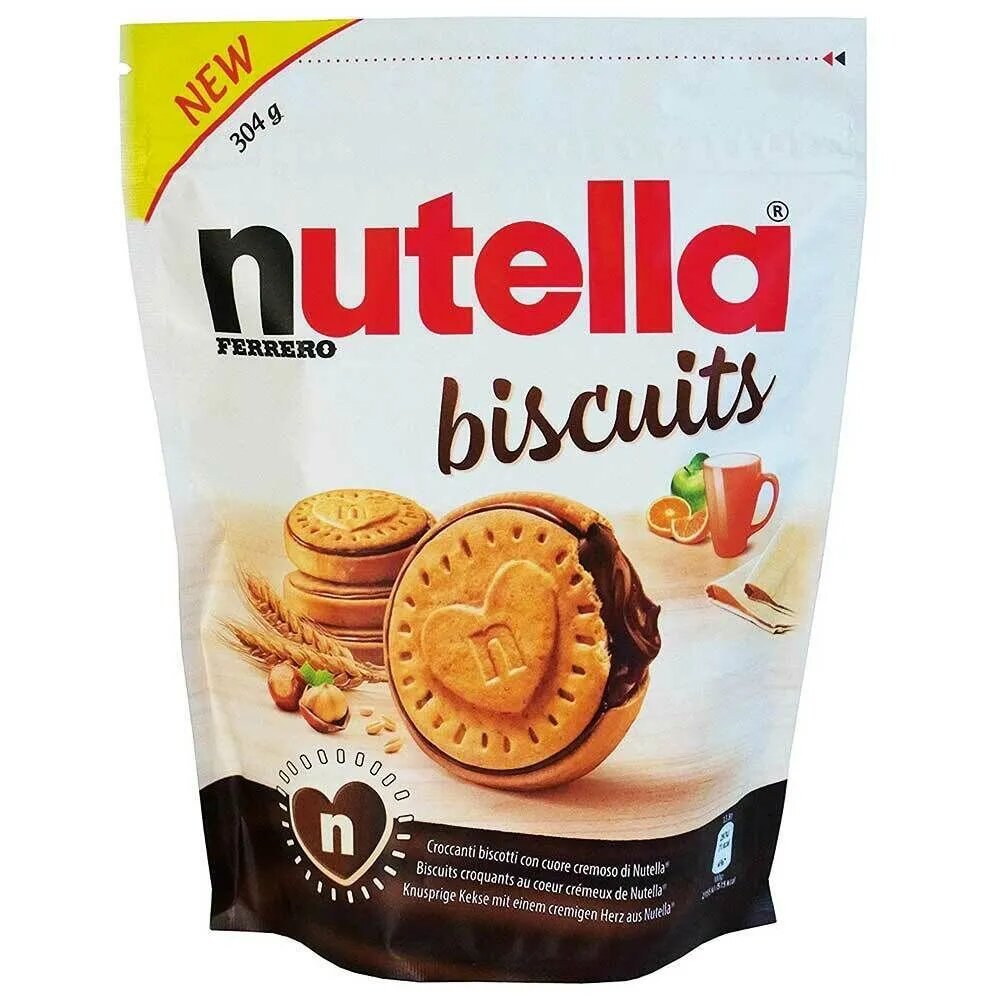 Печенье с шоколадной пастой Nutella Biscuits 304гр. (Европа)