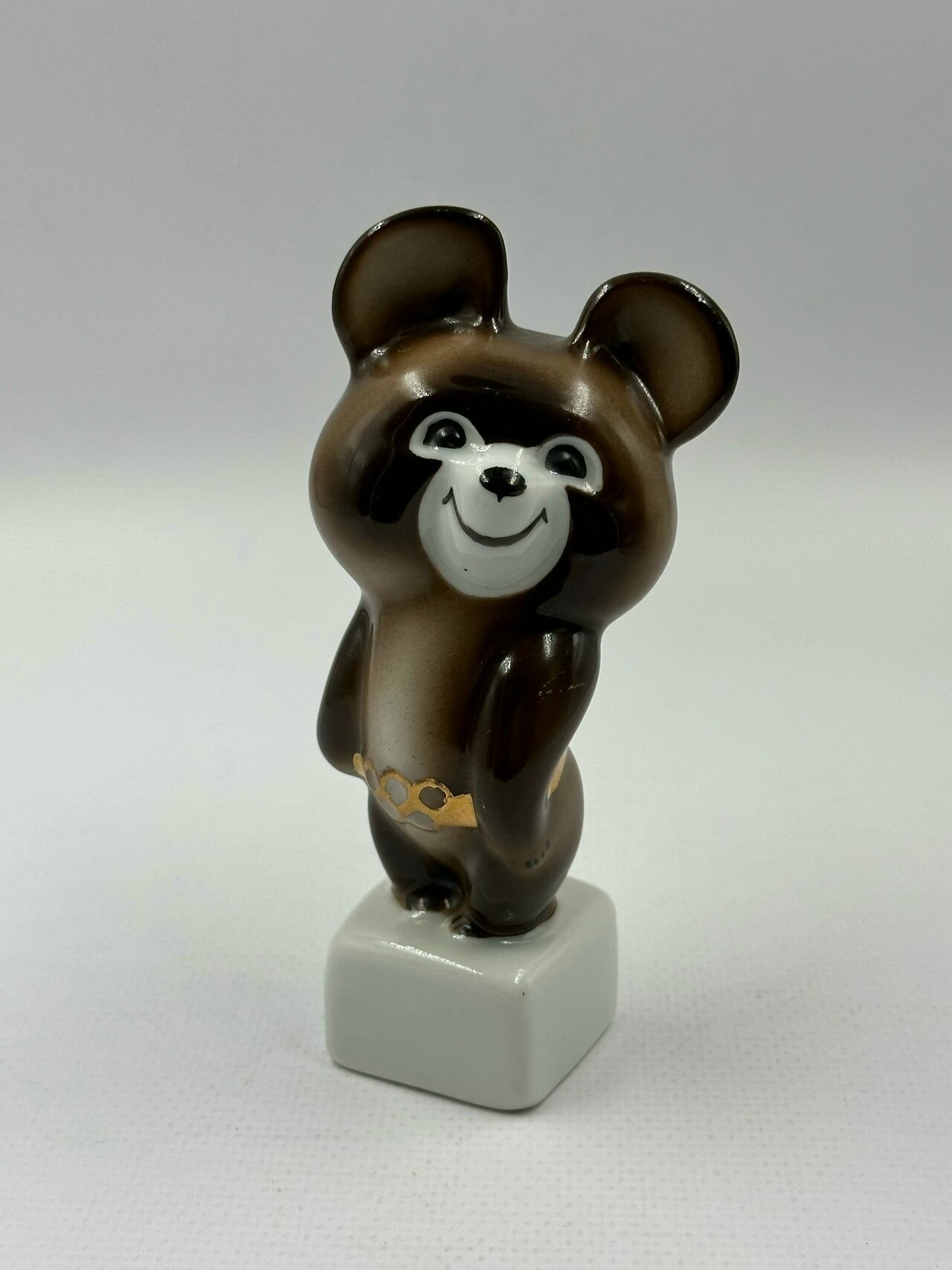 Статуэтка Олимпийский Мишка Вербилки СССР Высота 12,5 см Редкий!