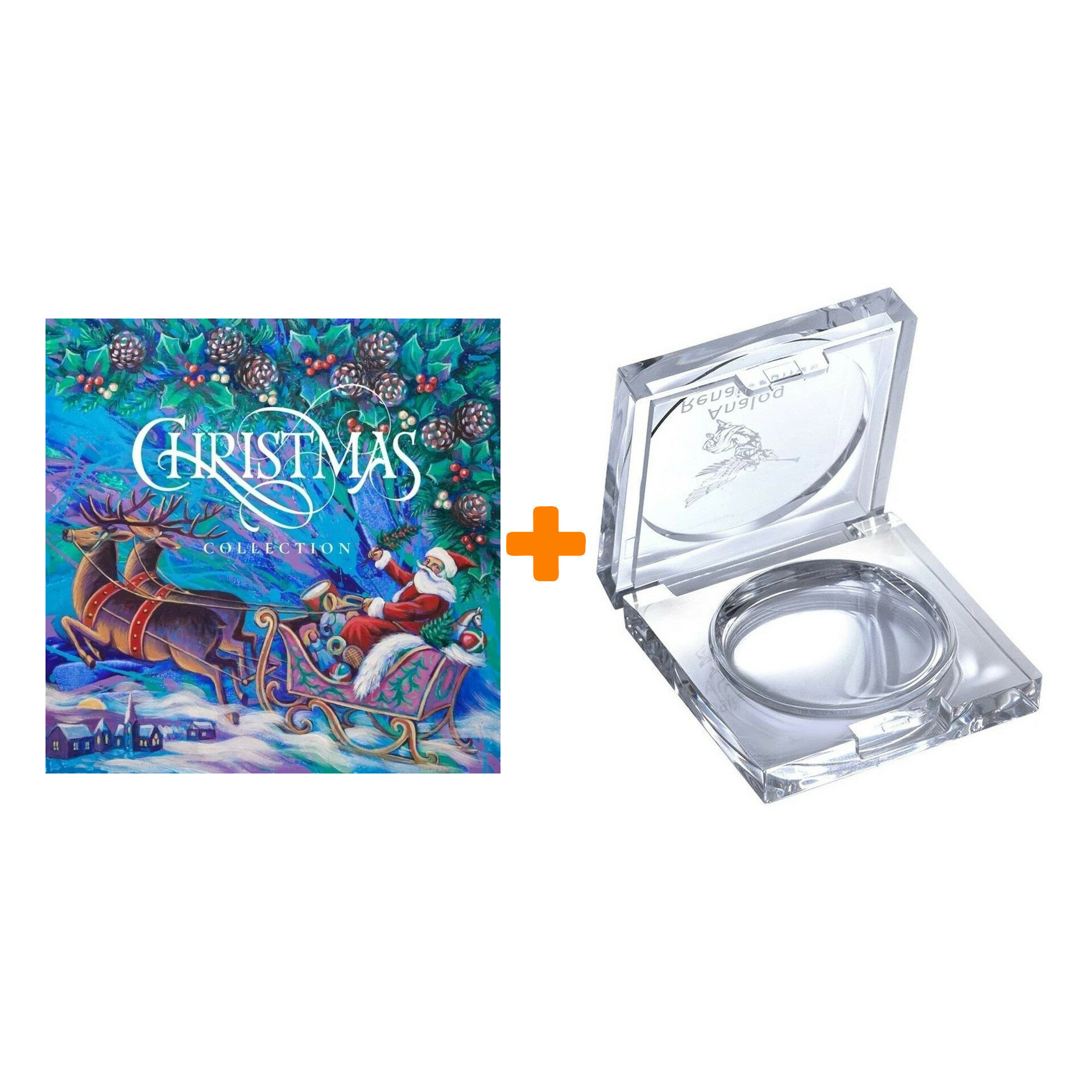 V/A Christmas Collection Splatter Crystal Clear+Solid White Vinyl LP + Гелевая подушка для очистки иглы Gel Pad