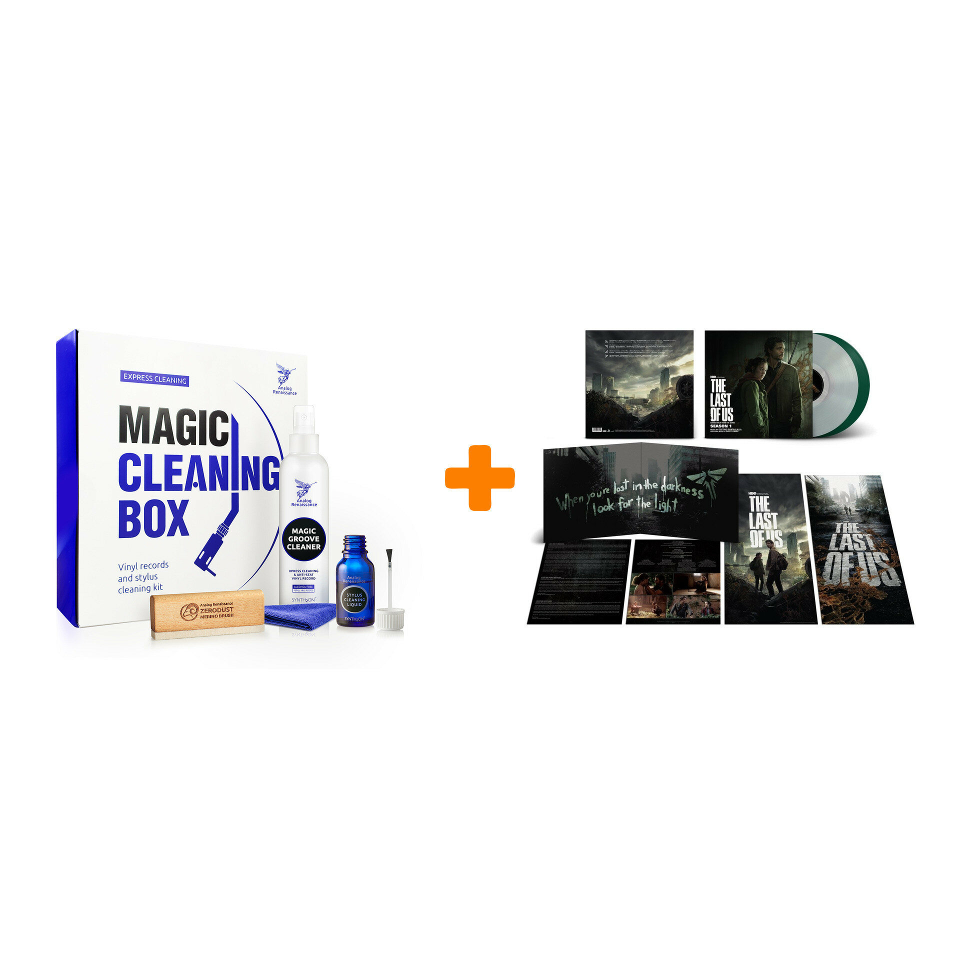 OST The Last Of Us Season 1 Gustavo Santaolalla Coloured Vinyl 2LP + Набор по уходу за винилом Magic Cleaning Box