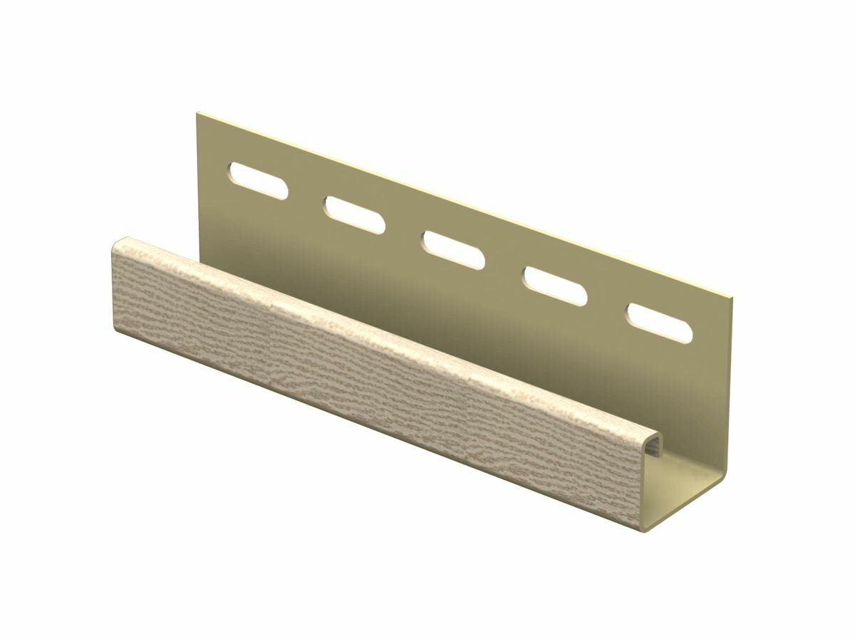 Ю-пласт J-планка (j-профиль), Тимбер-блок ясень золотистый, 1 шт
