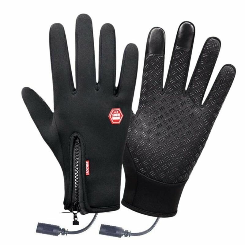 USB термоперчатки с толстой подкладкой, сенсорным экраном и подогревом для активного отдыха зимой, A - XL