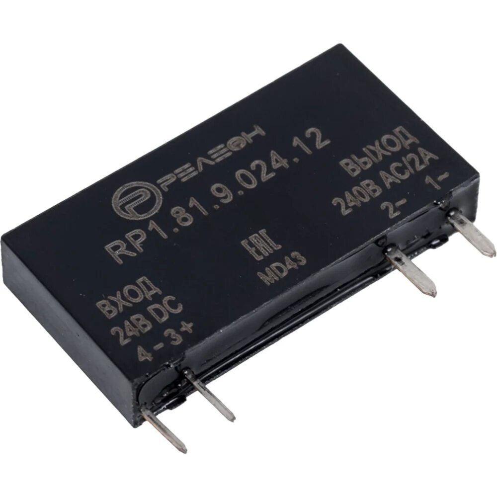 Ультратонкое твердотельное реле релеон 24В DC; выходная цепь 1НО 2А, 48-280В AC, RP181902412, 24 В, 2 А