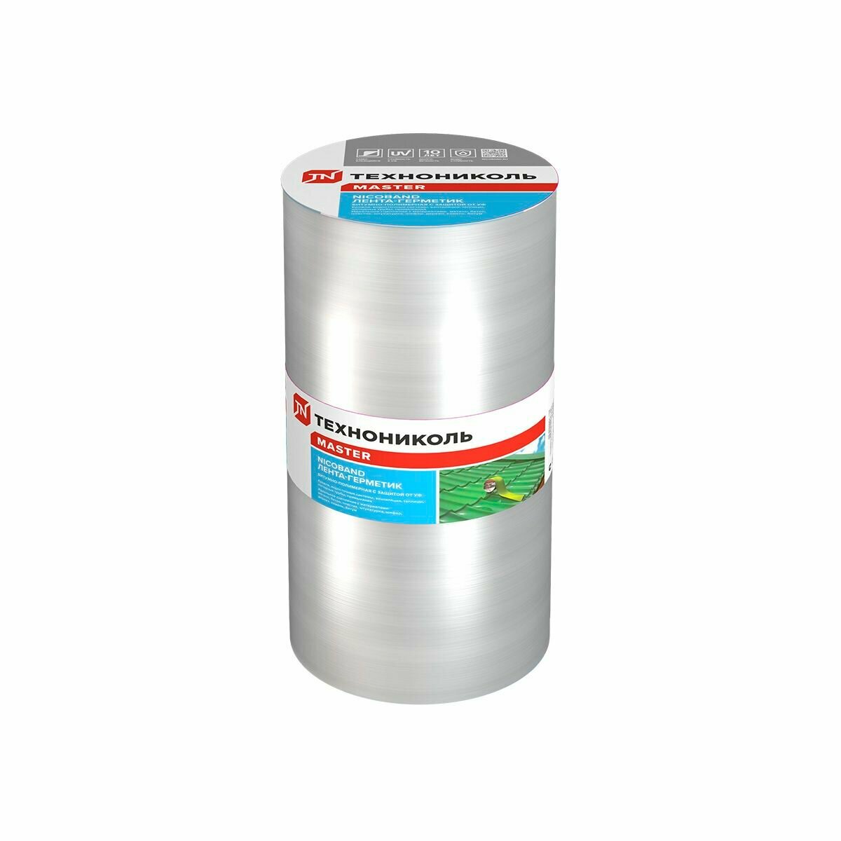 Лента-герметик Nicoband NICOBAND, самоклеящаяся, ширина 30 см, длина 10 м, битумно-полимерная, серебристая
