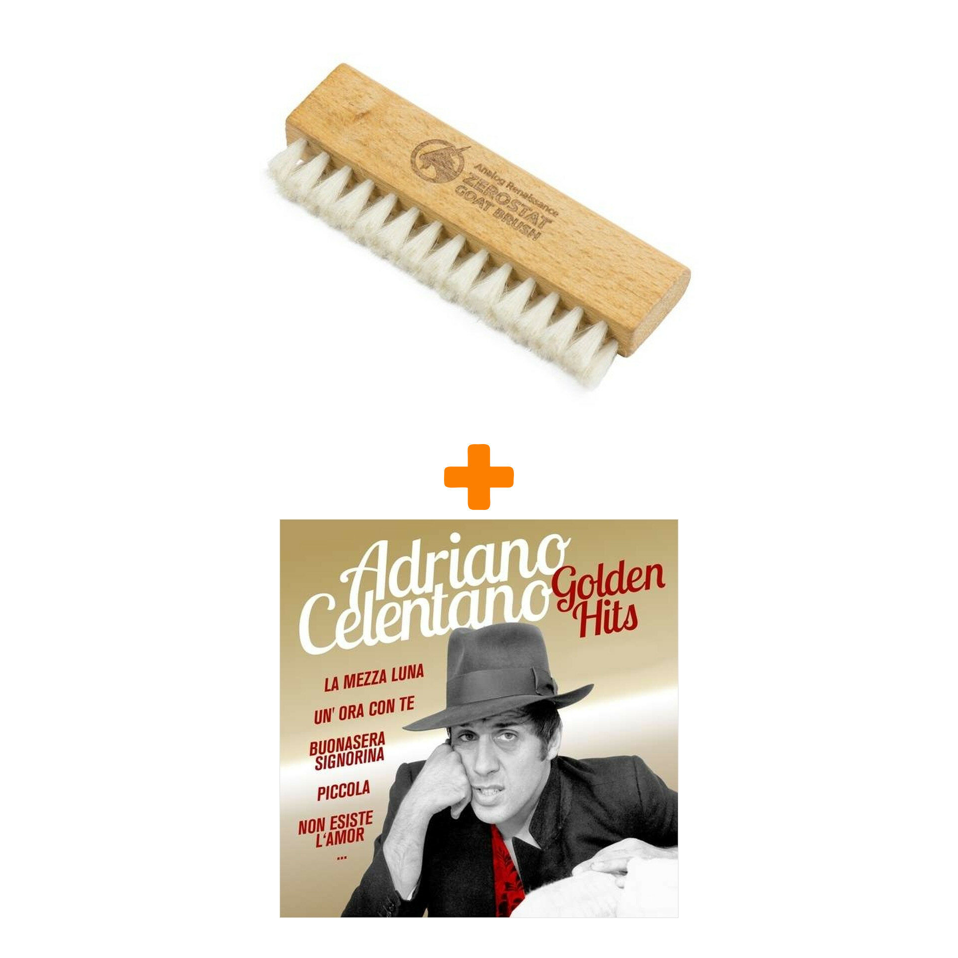 Celentano Adriano Golden Hits LP + Щетка для ухода за LP из козьей шерсти