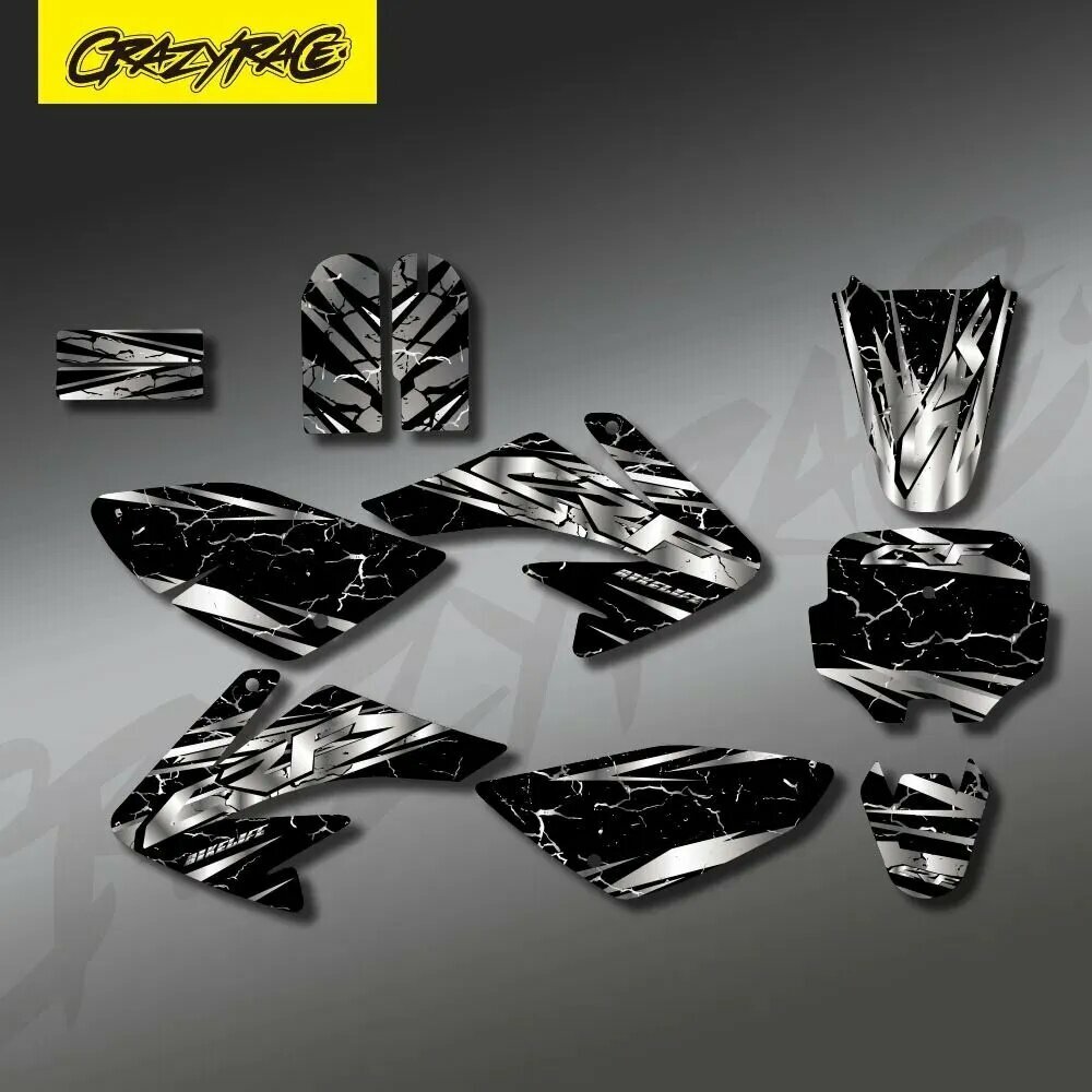 Наклейки на мотоцикл подходят для Honda CRF70 CRF 70 2004-2007 2008 2009 2010 комплект фоновых графических наклеек