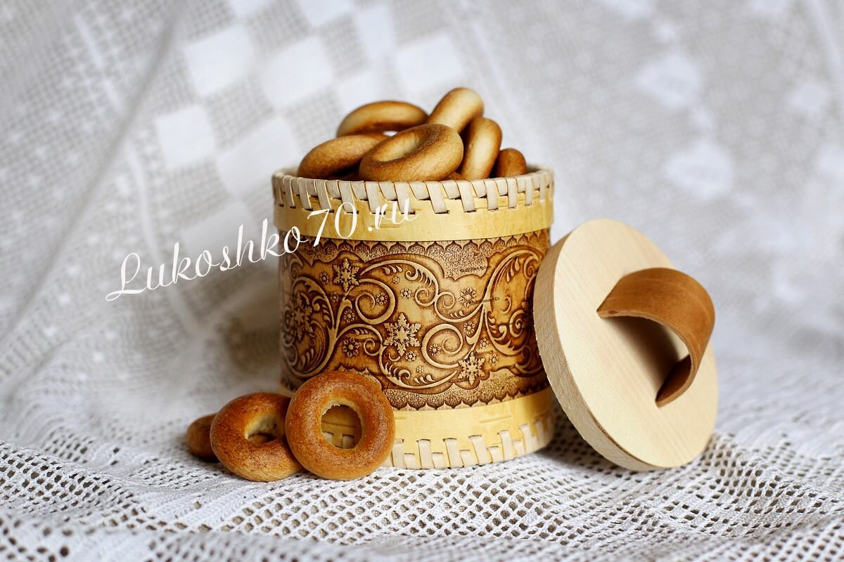 Туес из бересты "Снежинка"