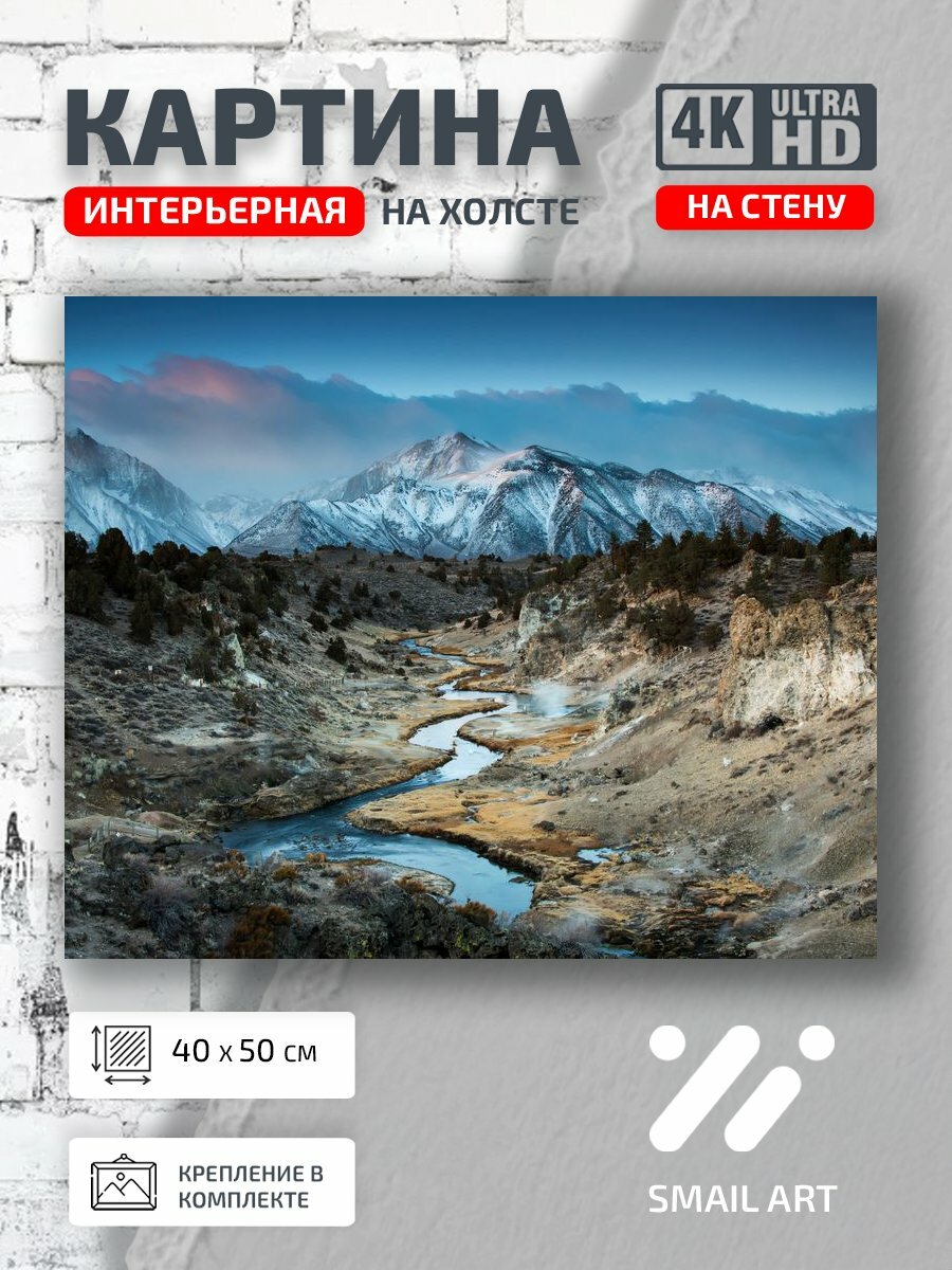 Картина на холсте интерьерная 40 на 50 на стену Калифорния Landscape для кафе пейзаж декор