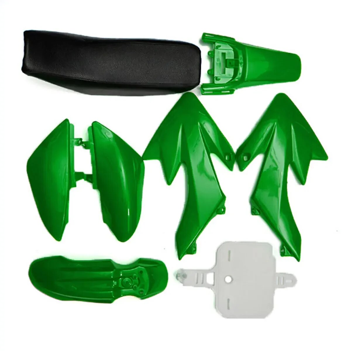 Комплект пластиковых 4-тактных грязезащитных щитков CRF50 для питбайка, комплект из 8 предметов, 50 куб. См, 110 куб. См, 125 куб. См, 140 куб. См, 4 цвета Зеленый, зеленый