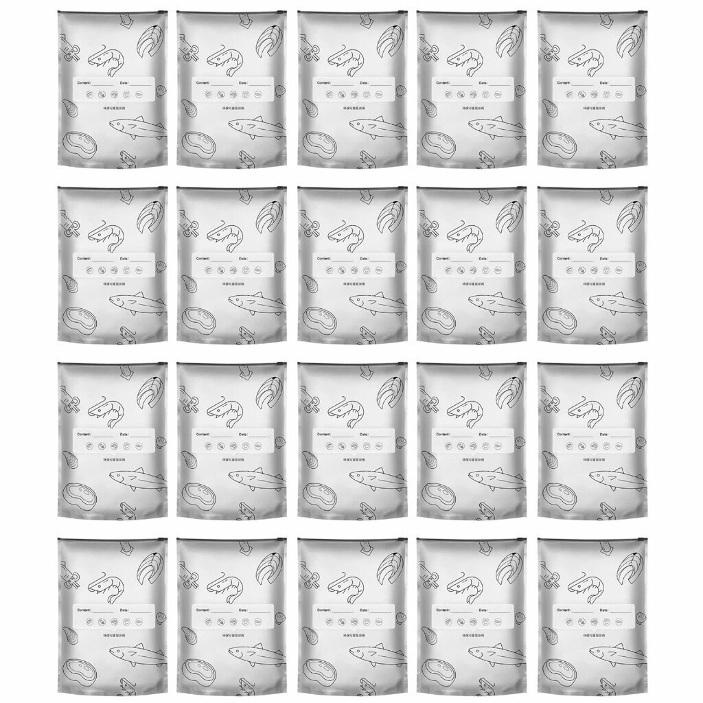 1 набор из 20 штук, запечатанный пакет для консервирования пищевых продуктов из алюминиевой фольги-большой, 20 штук