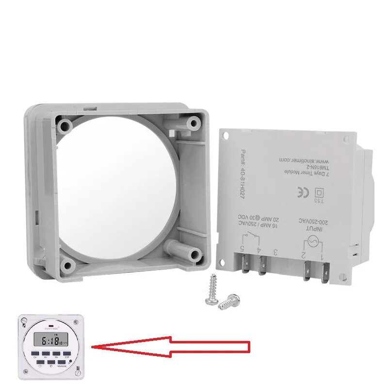 Еженедельный программируемый таймер SINOTIMER TM618 with enclosure