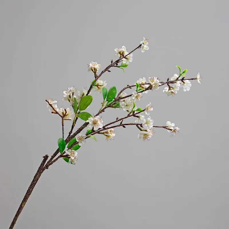 Искусственные цветы сакуры из шелка 77 см Белый, white