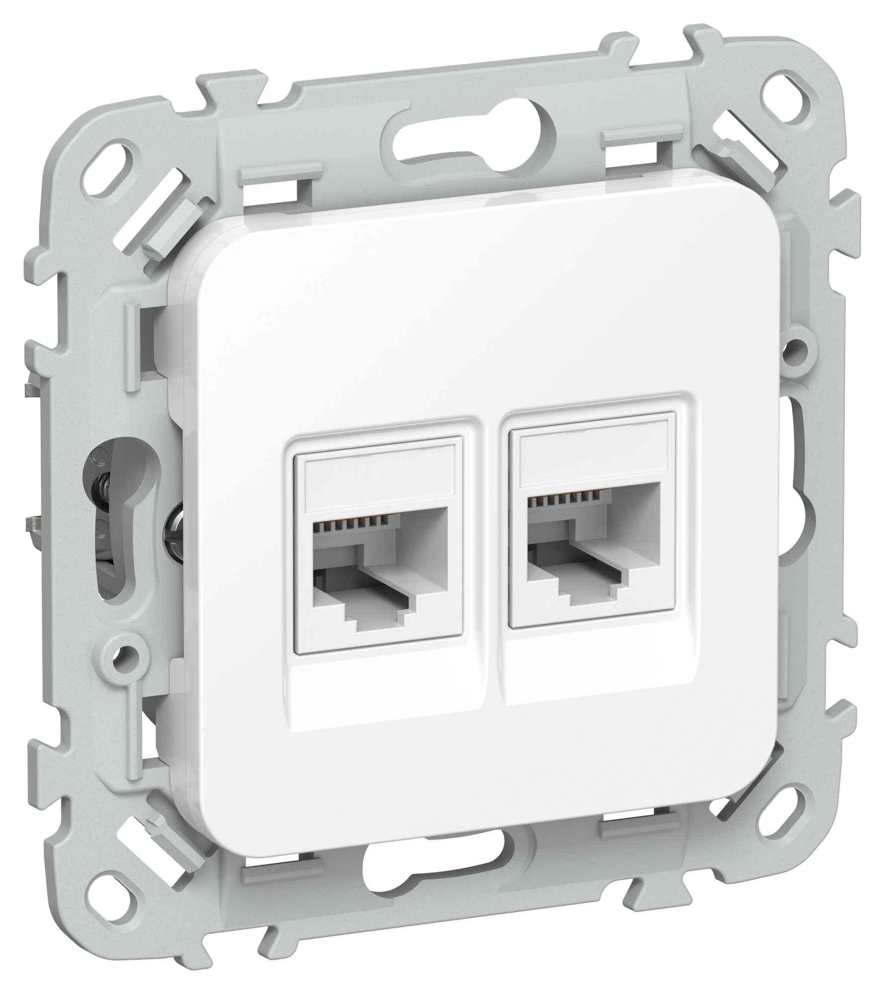 FLITE Розетка 2-местная компьютерная RJ45 категория 5Е UTP РК5е-2-0-ФлБ белый IEK