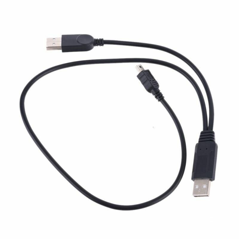 USB Mini-USB-кабель с функцией питания, Черный