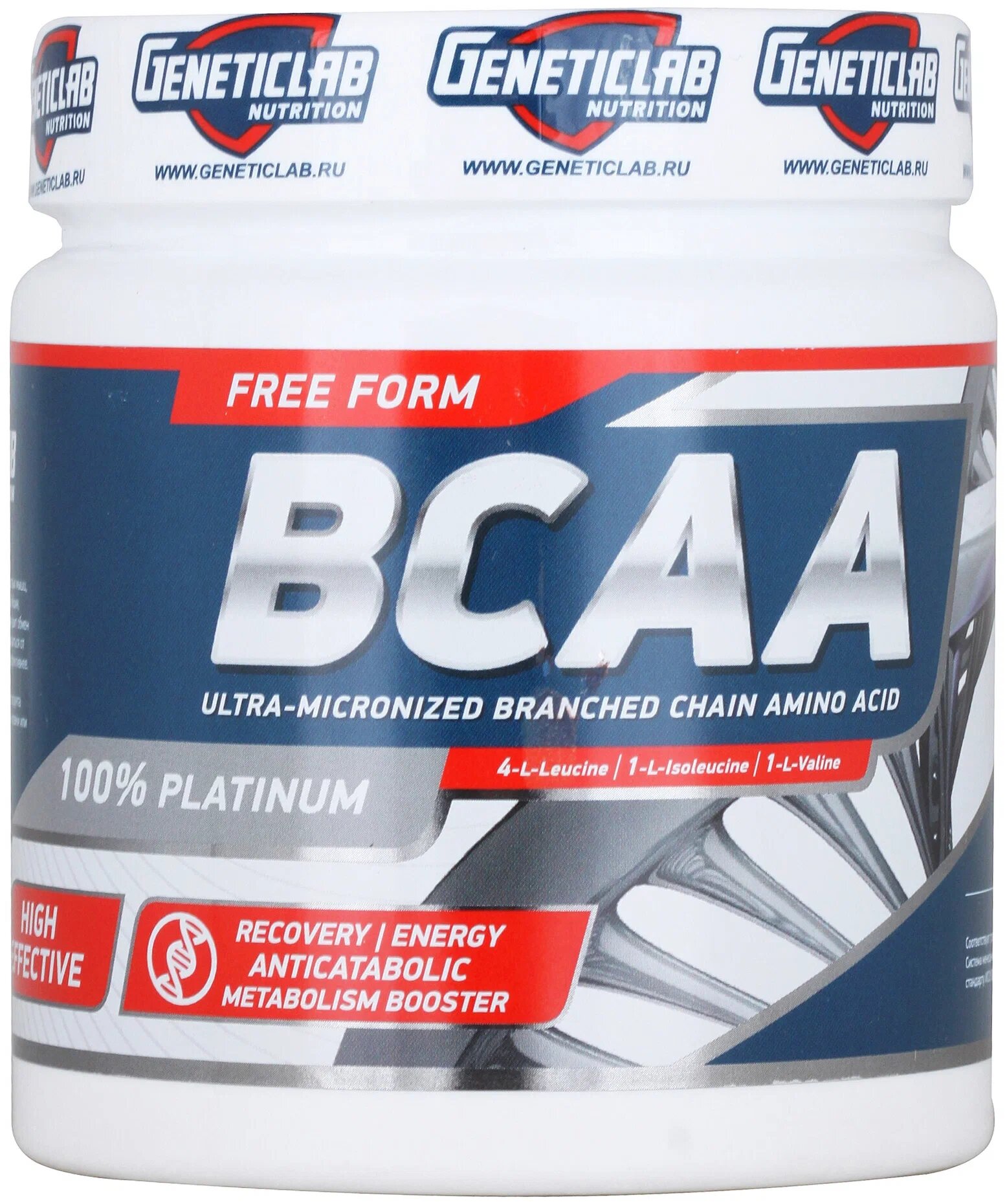 Geneticlab Nutrition Аминокислоты Geneticlab BCAA PRO powder без вкуса, 200 г, вкус: без вкуса