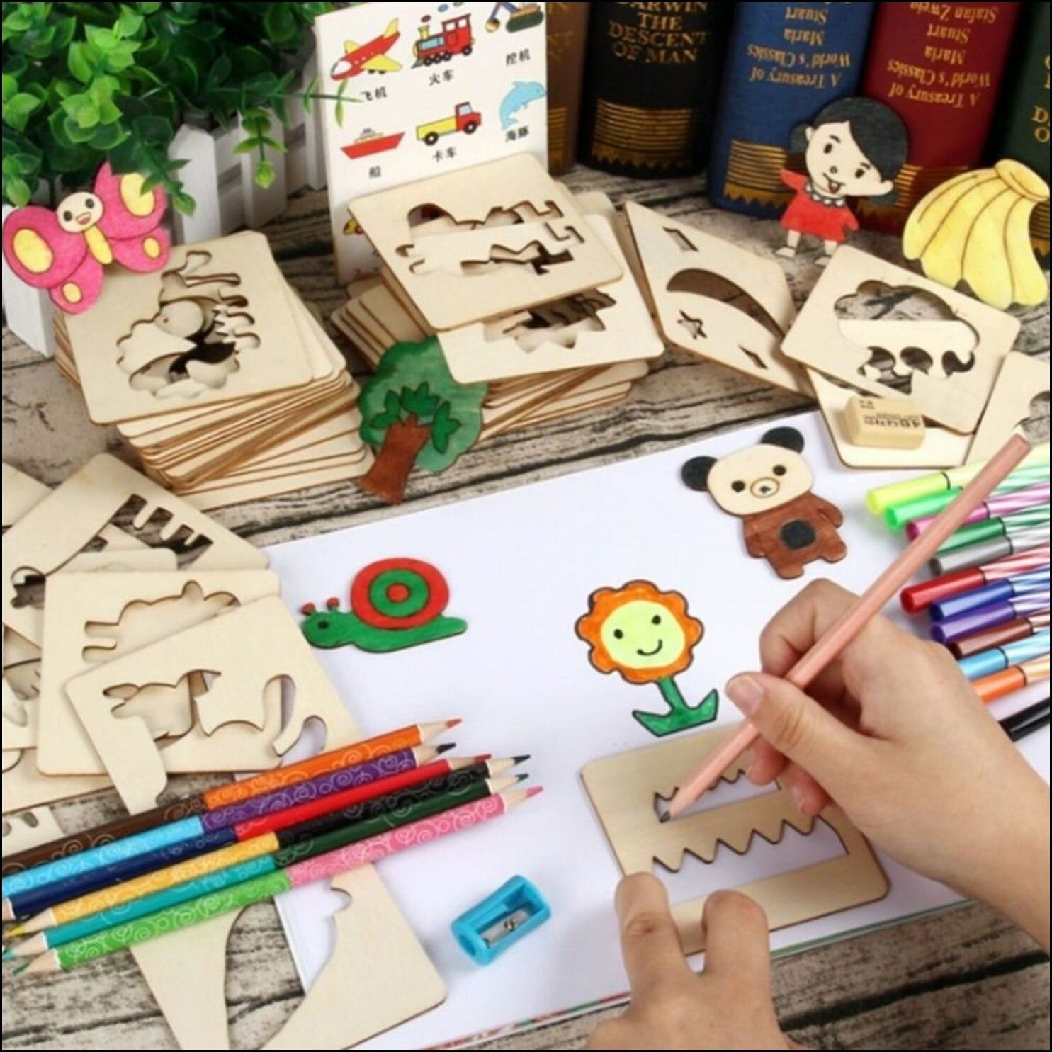 Деревянные трафареты для рисования