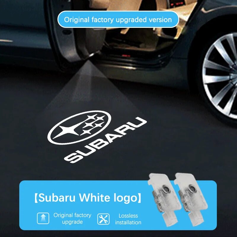 Светодиодные проекторы логотипов Subaru, белый цвет, Style 2