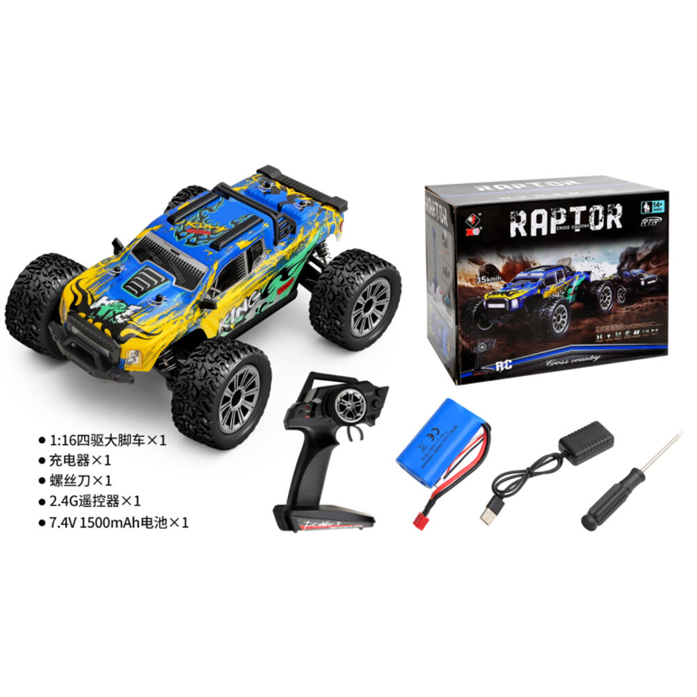 Модель RC-автомобиля 1:16 масштаба с электрическим 4WD, монстр-трак для скоростного гонки и дрифта, дистанционное