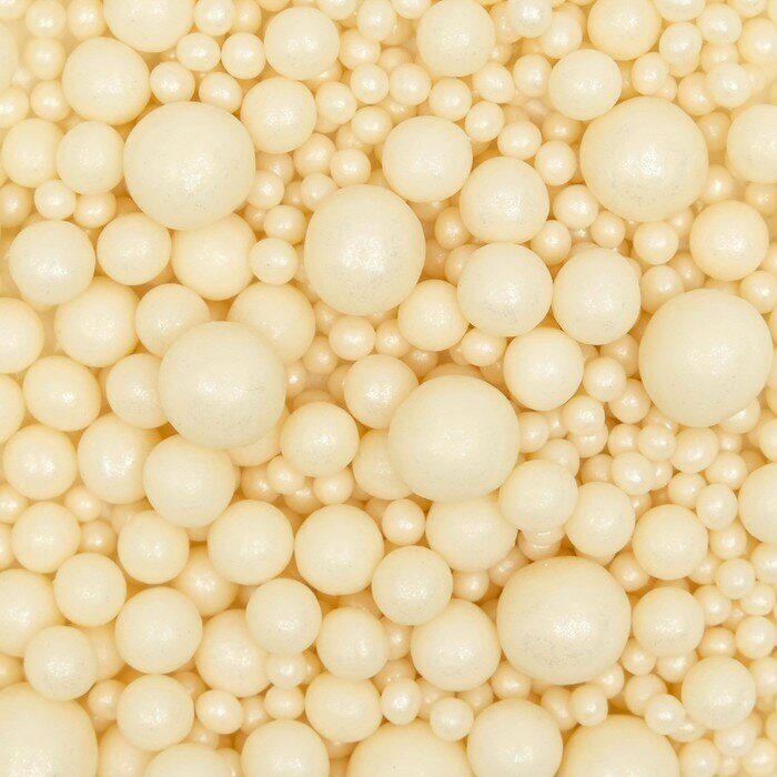 Кондитерская посыпка с мягким центром "Жемчуг", серебро, 50 г