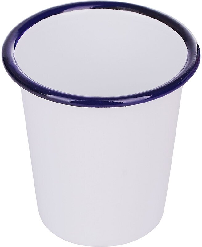 Стакан Prohotel 300мл, 90х90х90мм, металл, белый-синий, 1 шт.