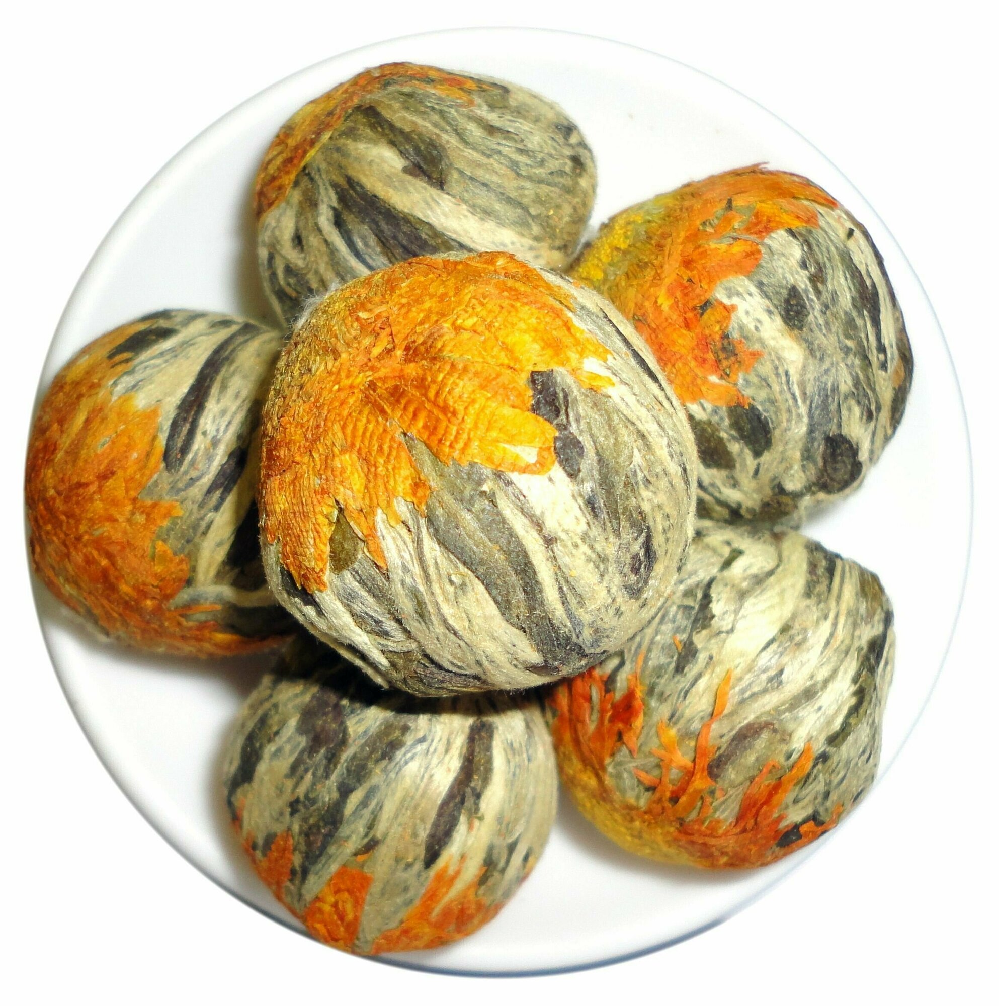 Зелёный связанный чай с цветком личи Хуан Хуа Ли Чжи 100 гр.