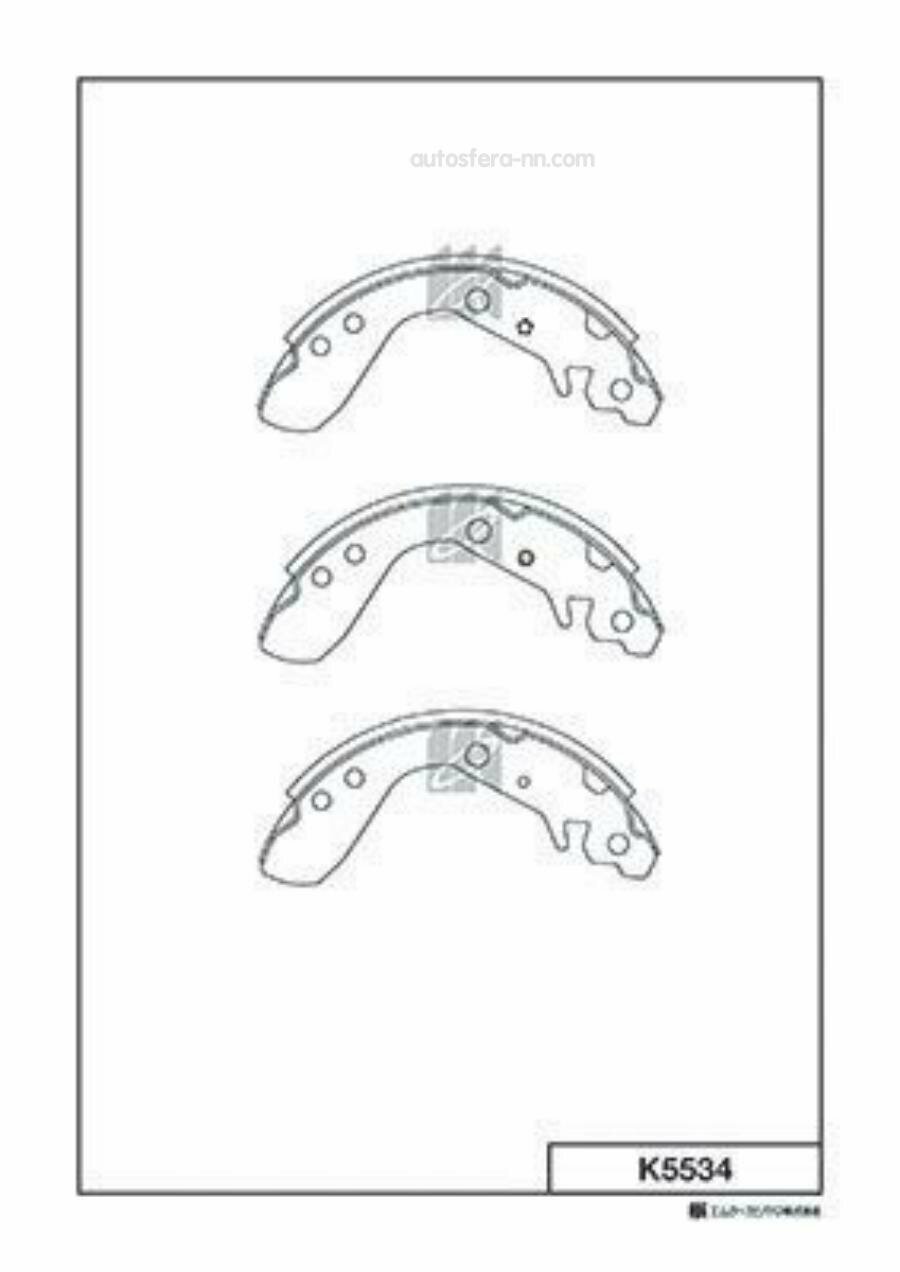 KASHIYAMA K5534 Колодки тормозные барабанные, задние