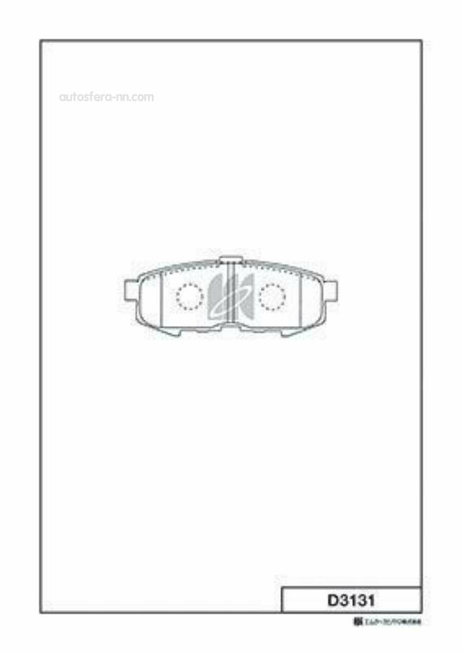 KASHIYAMA D3131 Колодки тормозные, задние