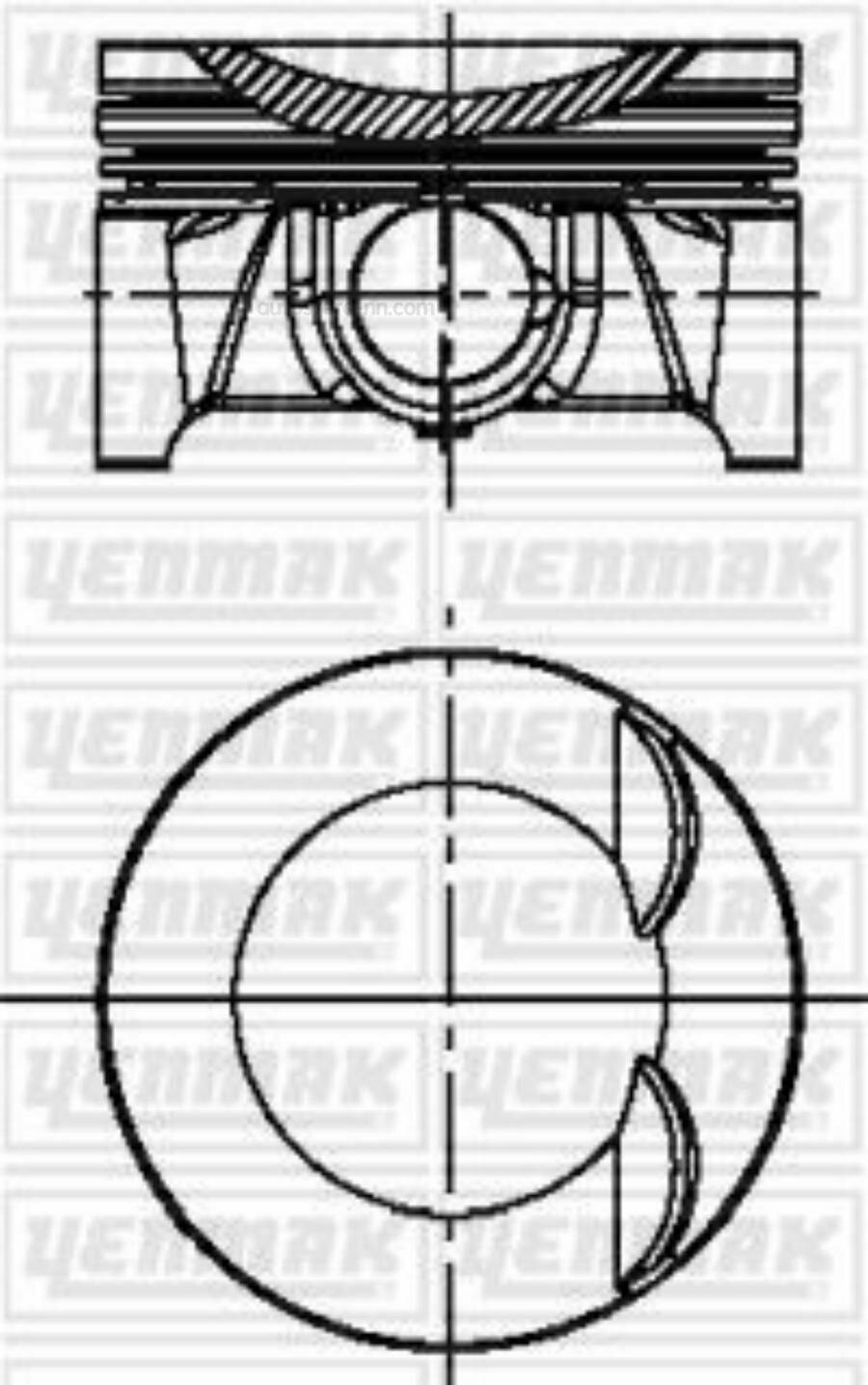 YENMAK 3104343000 Поршень ДВС с кольцами Audi. VW 2.0TFSI CADA =82.5 1.2x1.5x2 std 04> YENMAK 3104343000