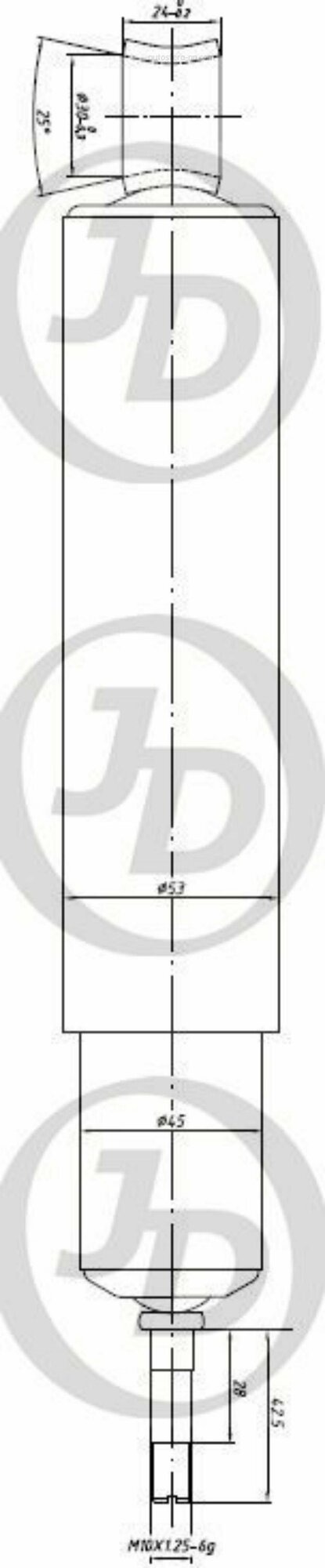 JUST DRIVE JAA0057 Амортизатор газомасляный задний /344226/