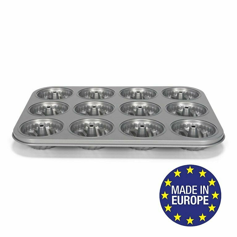 Форма на 12 кексов "Кугельхопф" Patisse Silver 35х24х3 см