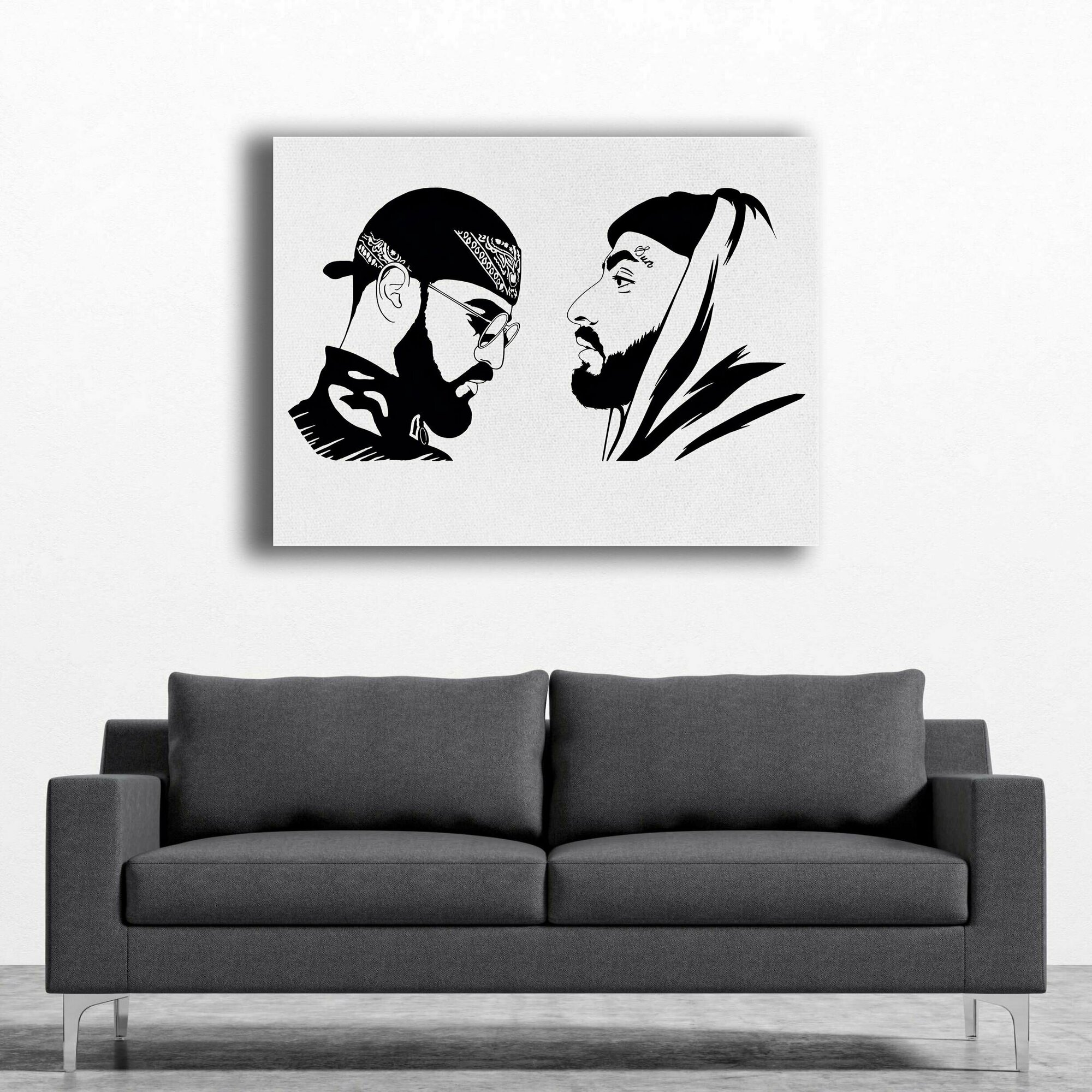 Интерьерная картина на холсте / MiyaGi / Andy Panda 50*70