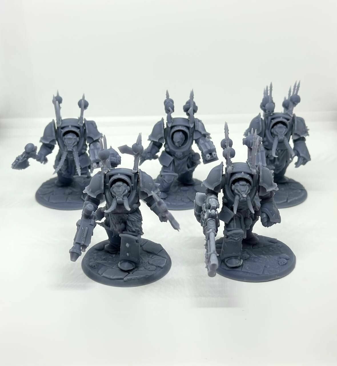 Набор миниатюр "Chaos Terminator Squad" Warhammer 40k SpaceMarine, НРИ. Chaos Terminator Squad 5 штук.