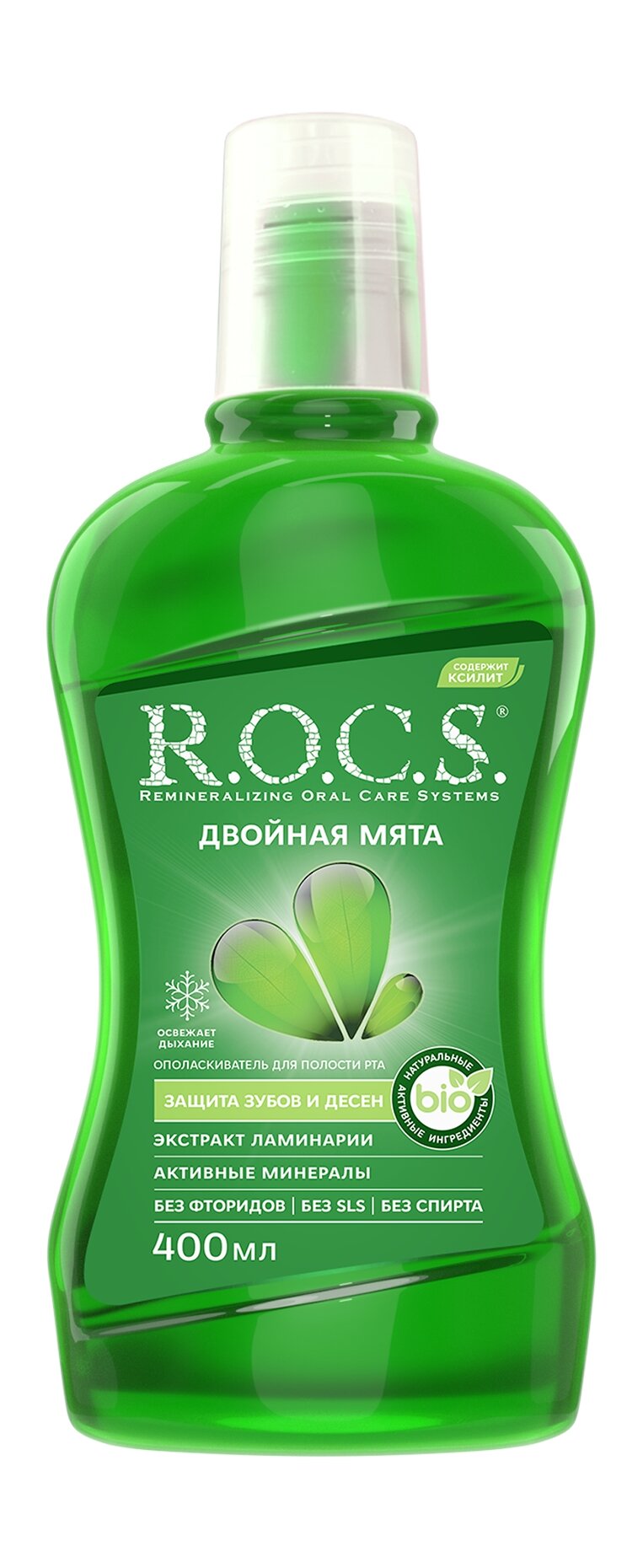R.O.C.S. Ополаскиватель для полости рта "Двойная мята", 400 мл