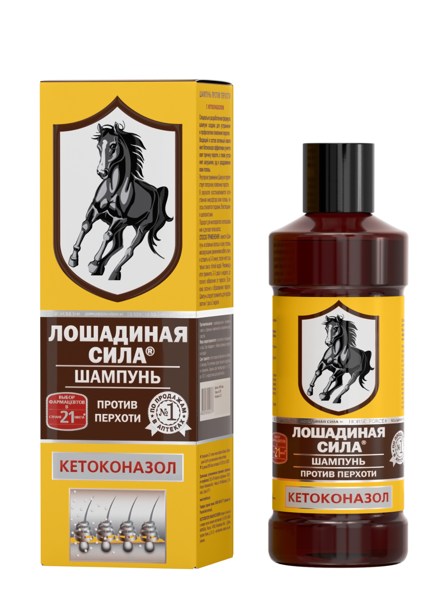 Лошадиная сила шампунь П/перхоти 250МЛ