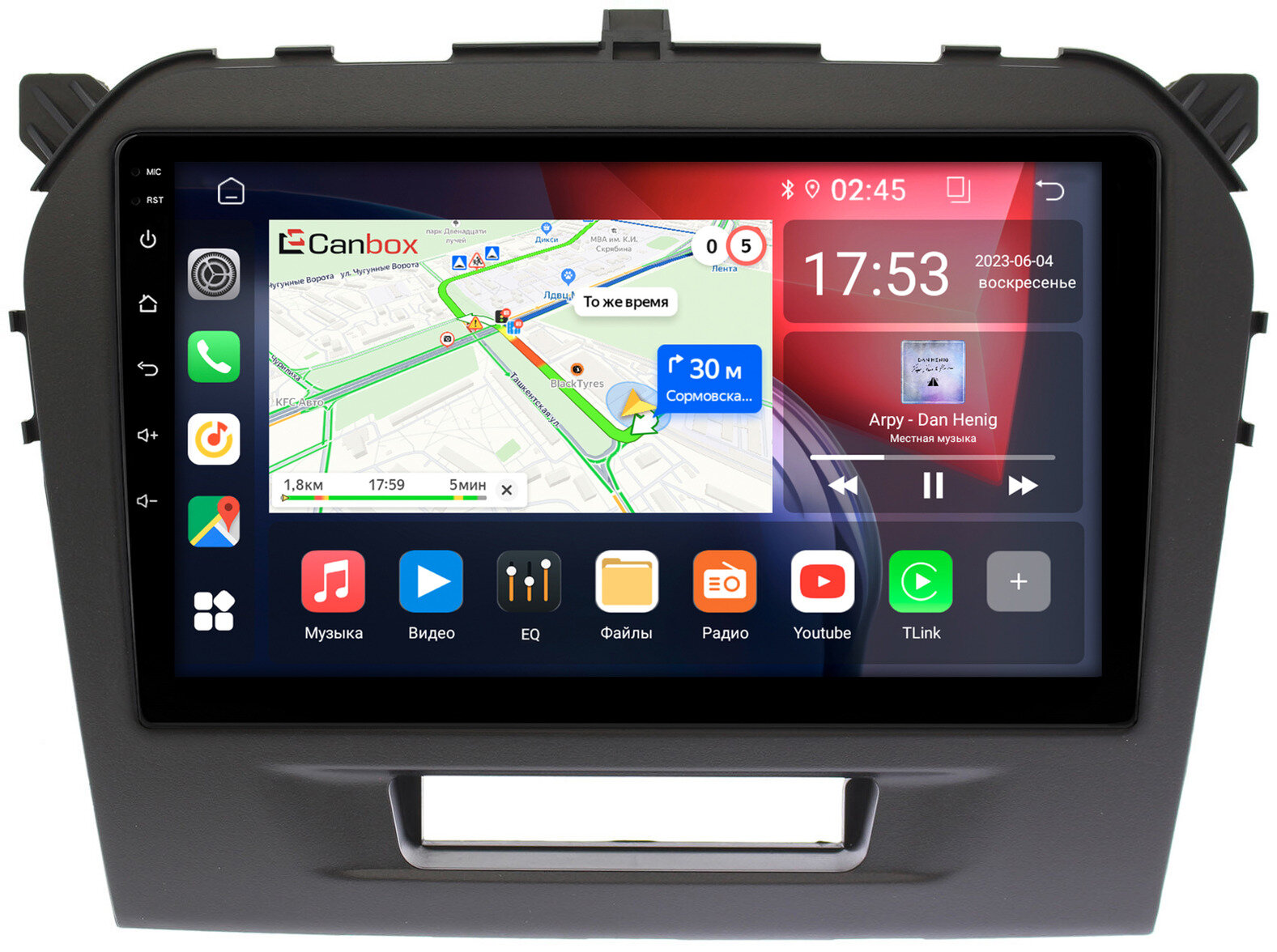 Штатная магнитола Suzuki Vitara 2014-2024 Canbox GT9-9103 2/32 Android 10 (IPS, DSP, CarPlay)