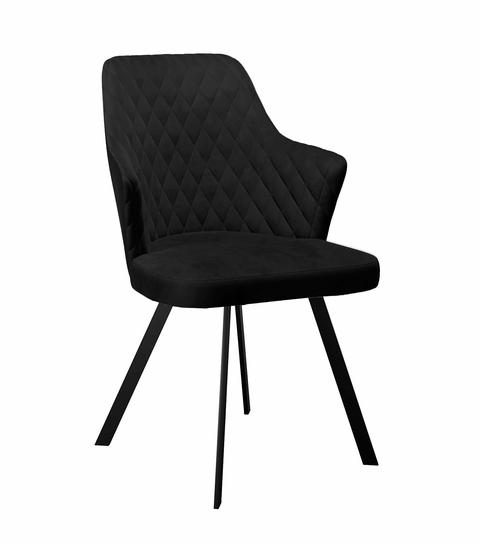 Стул для кухни и офиса DikLine 345 K21 черный, ножки черные