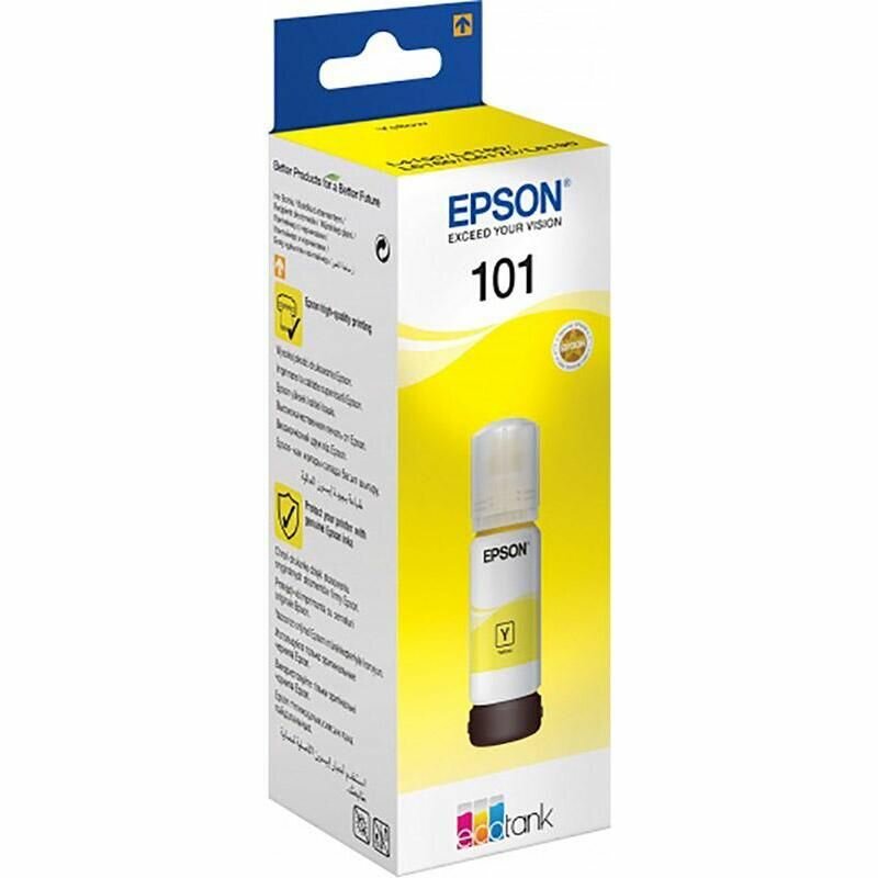 Чернила EPSON 101 Yellow (C13T03V44A), официальная комплектация и гарантия