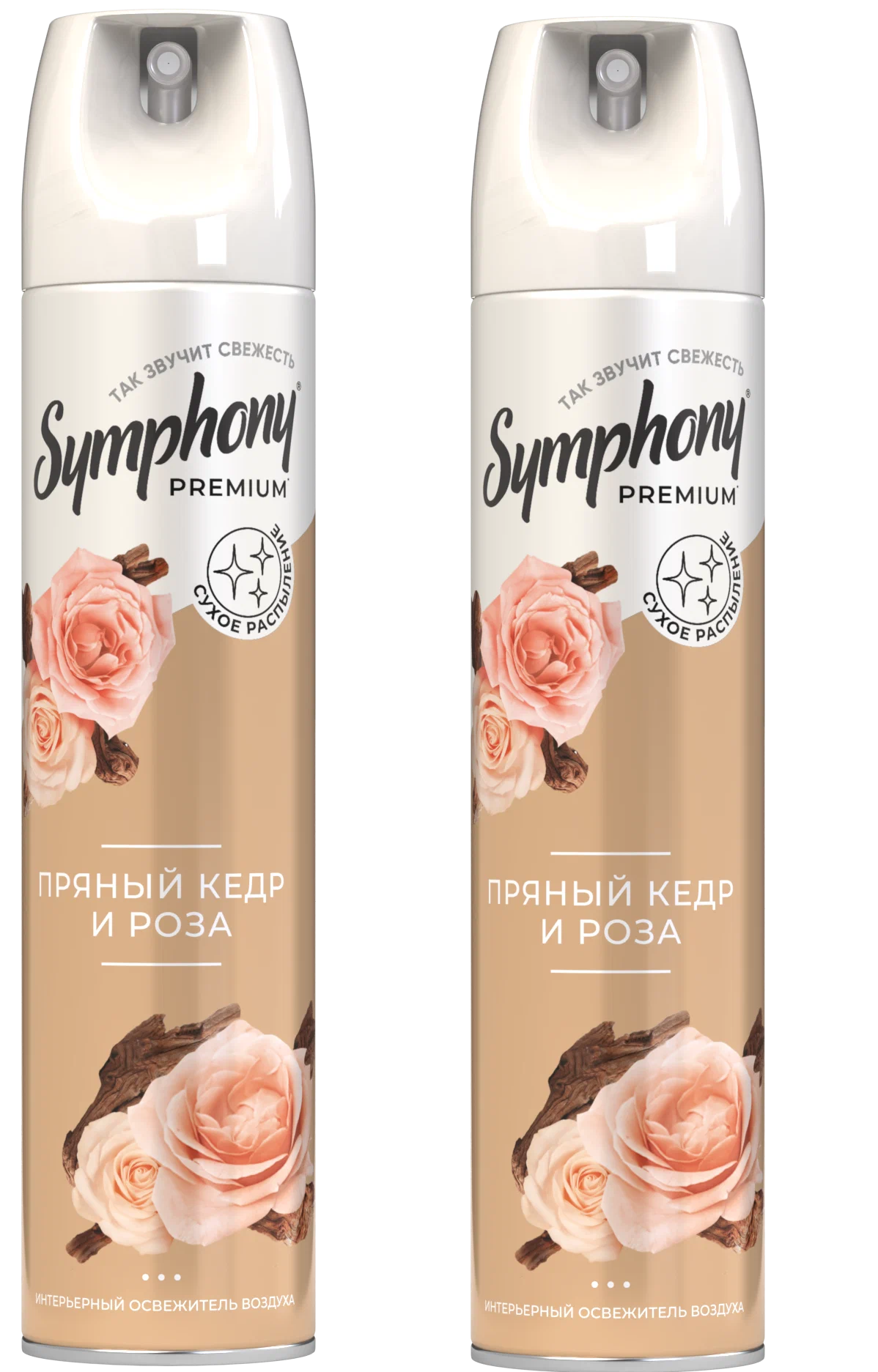 Освежитель воздуха Symphony Premium Пряный кедр и роза, 300 мл, 2 уп