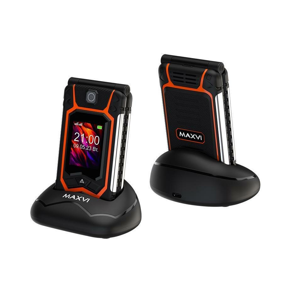 Мобильный телефон Maxvi E10ds Оранжевый 2 sim QVGA GSM 900/1800/1900 2000 mAh