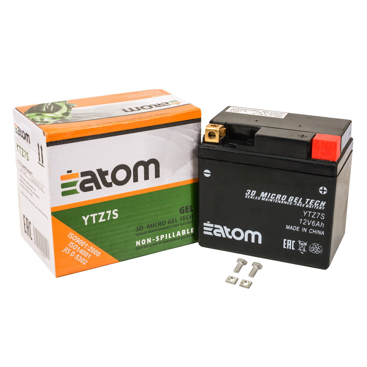 ATOM Мото аккумулятор YTZ7S GEL гелевый