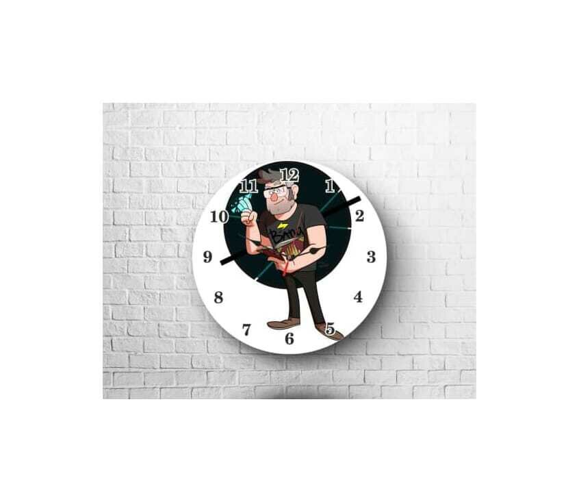 Часы настенные Mewni-Shop круглой формы, диаметр 20 см, с принтом "Гравити Фолз" - 0019